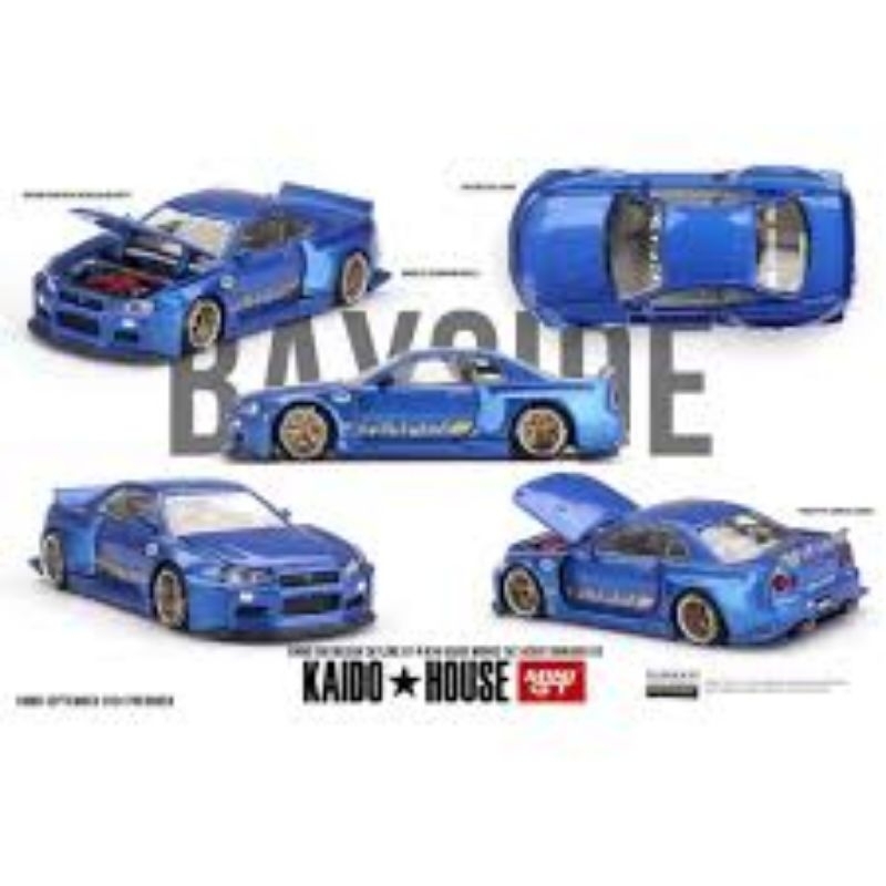 Jual MINI GT KAIDO HOUSE KHMG 158 NISSAN SKYLINE GTR R34 SHINJUKU ...