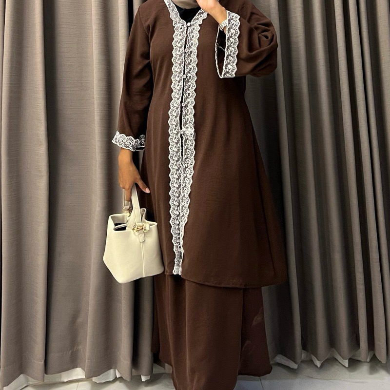 Jual Rania one set melayu | oneset | dress lebaran ready | Shopee Indonesia