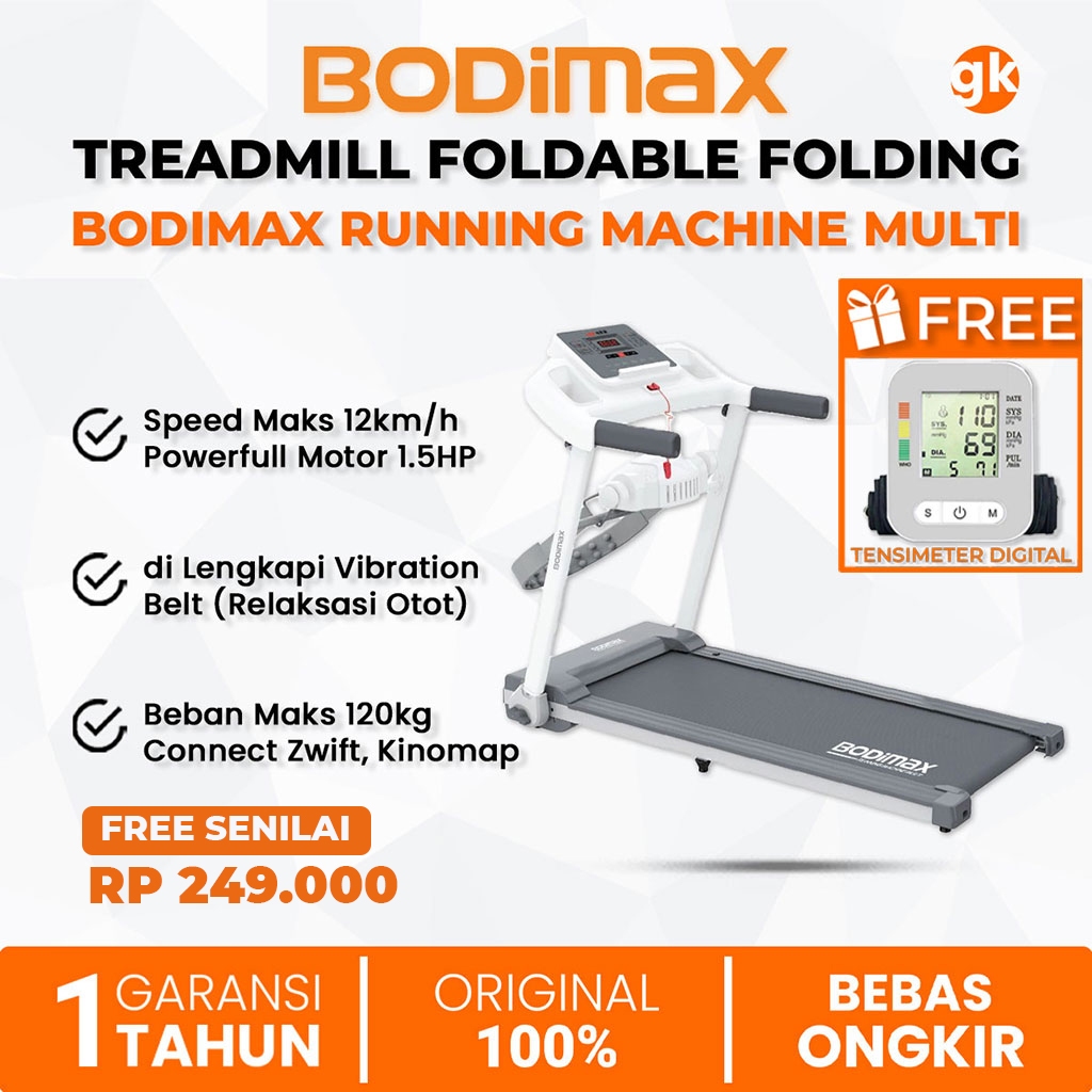 Jual BODIMAX Machine Multi Folding Treadmill Running Pad Foldable Gym ...