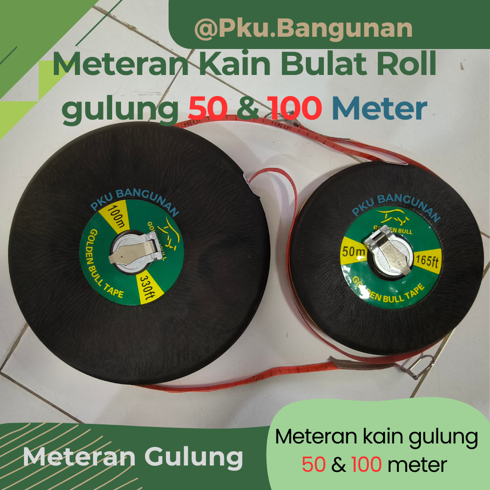 Jual Meteran Kain Roll Gulung / Fiberglass Measuring Tape / Meteran ...