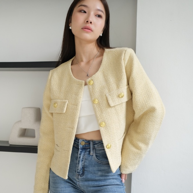 Jual [Genara] Serena Blazer Korea Blazer Tweed Blazer | Shopee Indonesia
