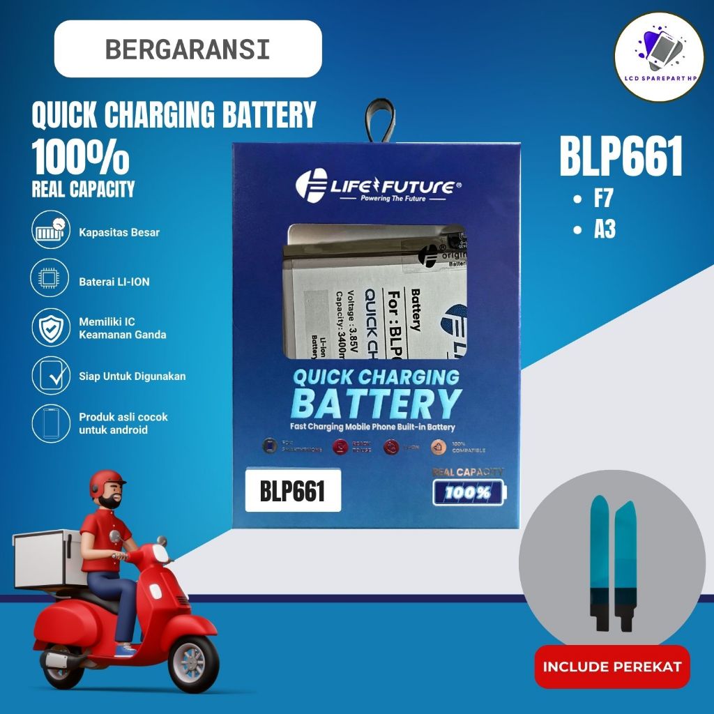 Jual Quick Charging Battery / Baterai Life Future BLP661 - F7 / A3 ...