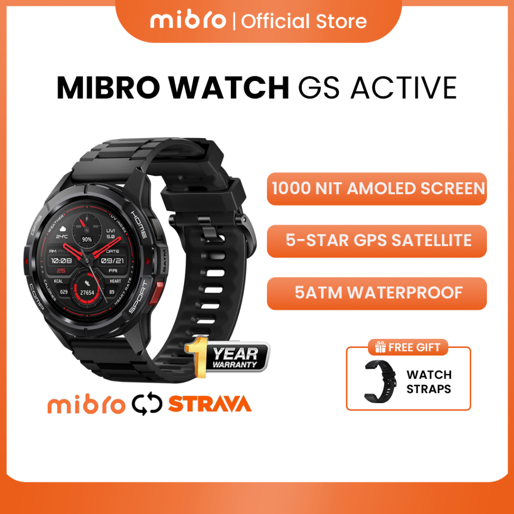 Jual Mibro Official GS Active GPS Outdoor Sport Smartwatch 1000nit 1.3 ...