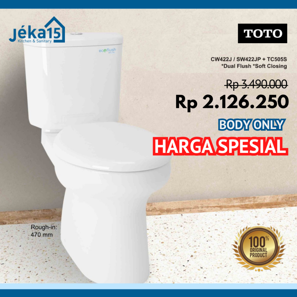 Jual TOTO CW422J Closet Duduk Kamar Mandi | Shopee Indonesia