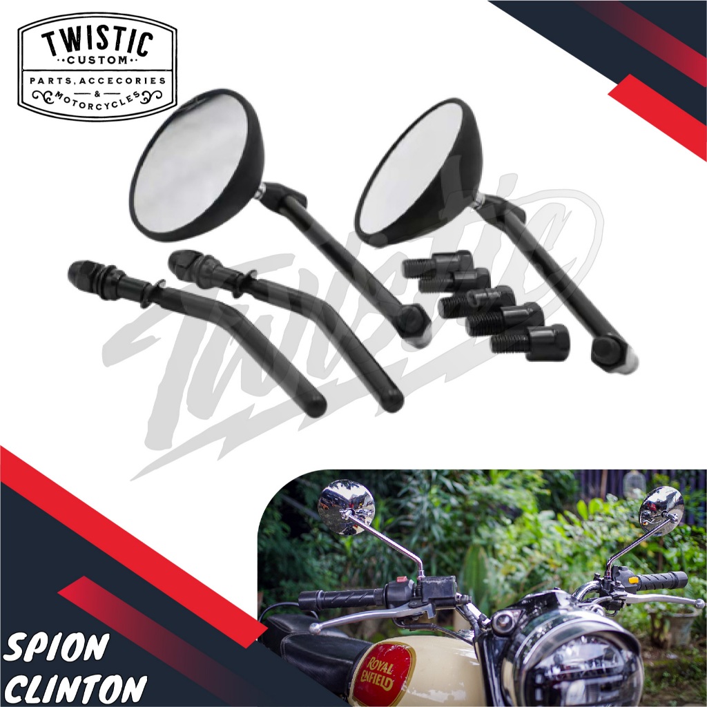 Jual Spion Bulat Clinton Motor Universal W175 Harley Benelli Royal ...