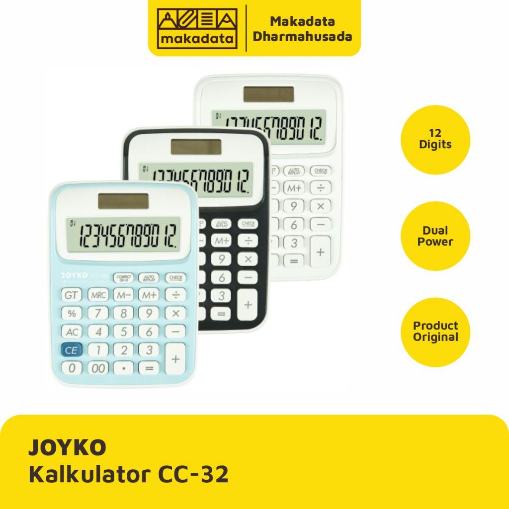Jual CALCULATOR | KALKULATOR JOYKO CC-32 12 DIGITS | Shopee Indonesia