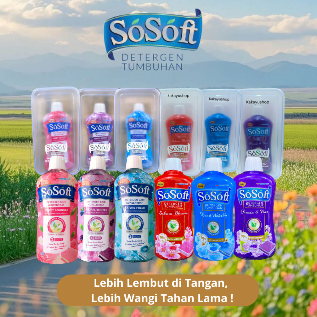 Jual SO SOFT Deterjen Cair Konsentrat Botol 700 ML | Shopee Indonesia