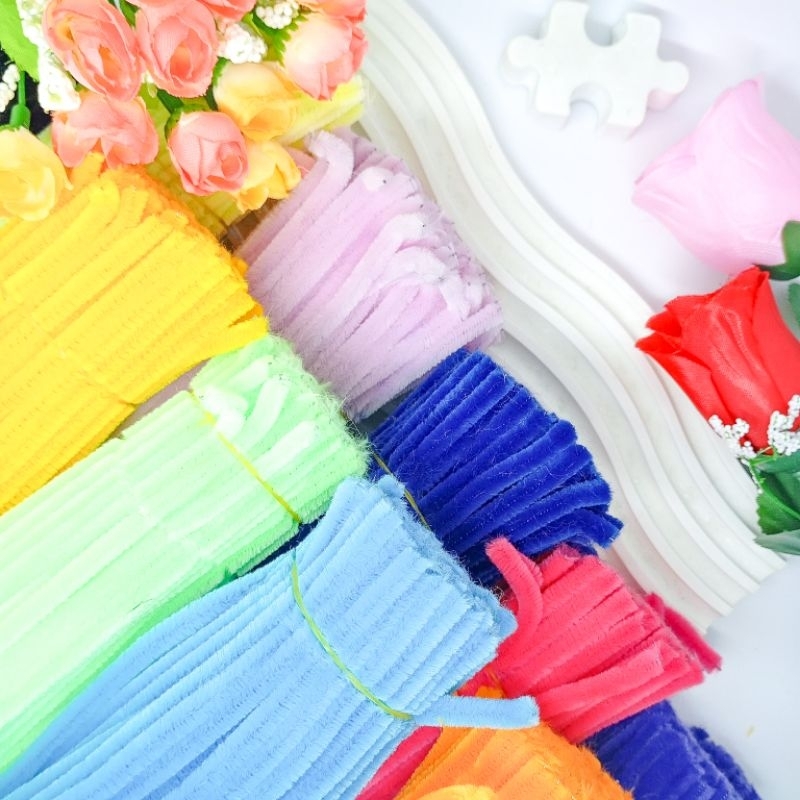 Jual Aulindy - 100 Tangkai Kawat Bulu Mercy Pipe Cleaner | Shopee Indonesia