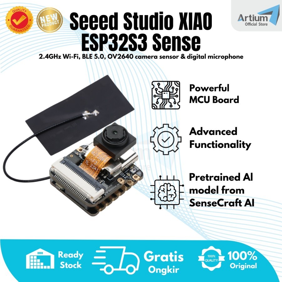Jual Seeed Studio XIAO ESP32S3 Sense | 2.4GHz Wi-Fi, BLE 5.0, OV2640 camera sensor & digital ...