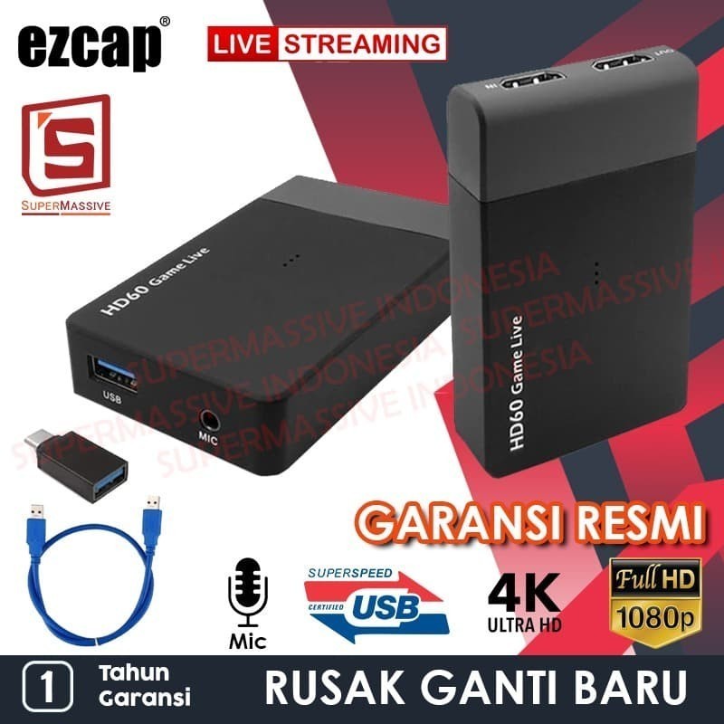 Jual Ezcap 261 M Game Capture Live Stream Record USB 3.0 HDMI Capture ...