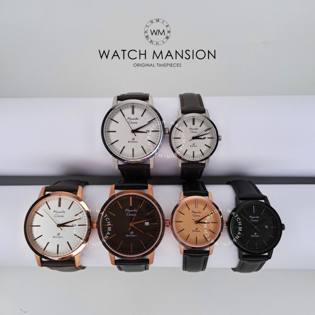 Jual JAM TANGAN COUPLE ALEXANDRE CHRISTIE 1007 AC1007 ANALOG LEATHER ...