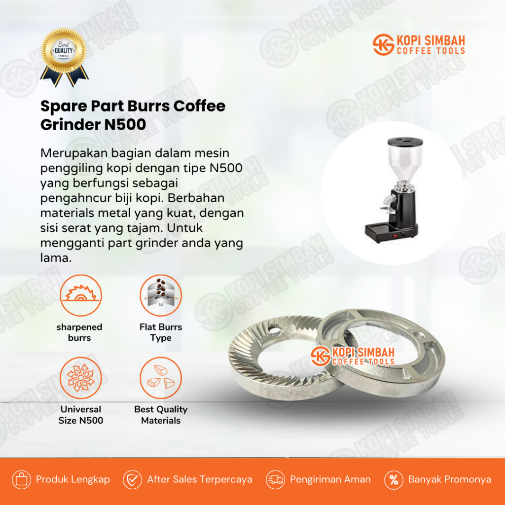Jual Sparepart Burr Grinder N500 Stainless Steel Tipe Flat Bur Mesin ...