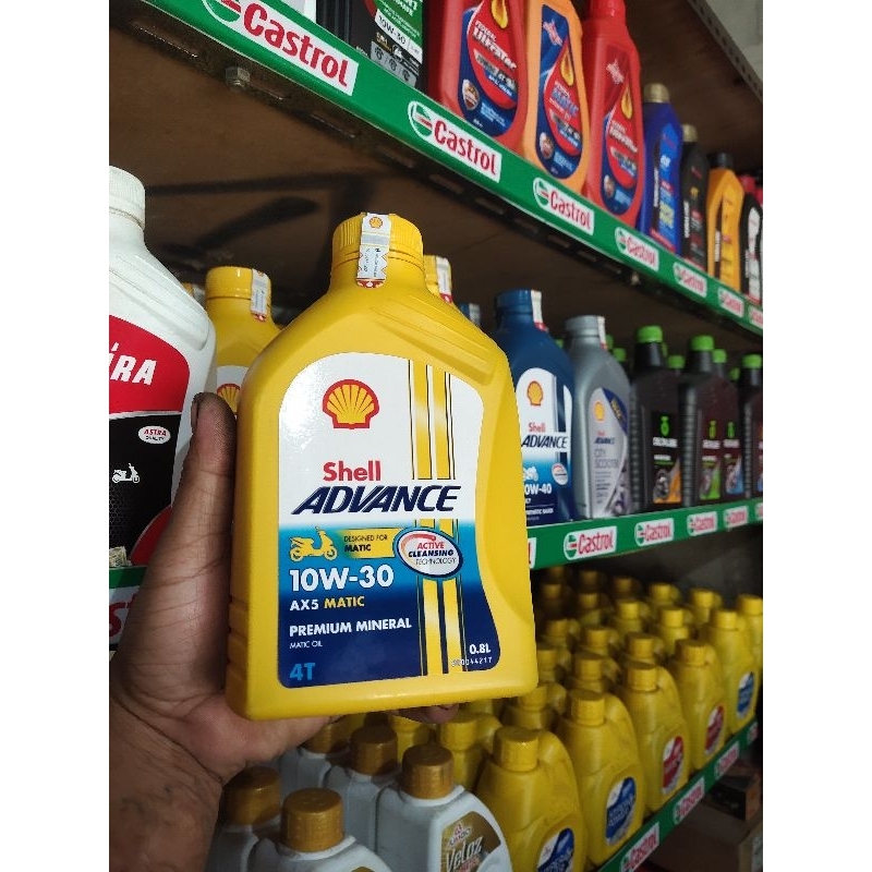 Jual Oli Shell advance ax5 matic 0.8L 10W-30 Premium Mineral | Shopee ...