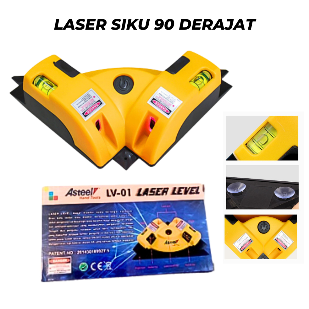 Jual Laser siku sudut leveling 90 derajat Line LV-01 Alat Ukur Siku ...