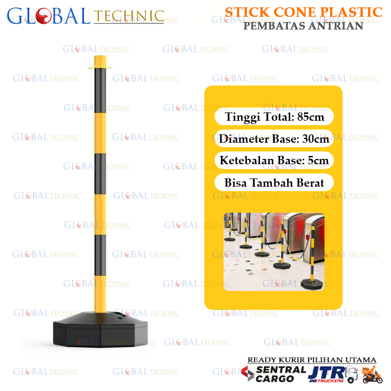 Jual Stick Cone Base Plastik 85CM / Safety Traffic Plastic Barrier ...