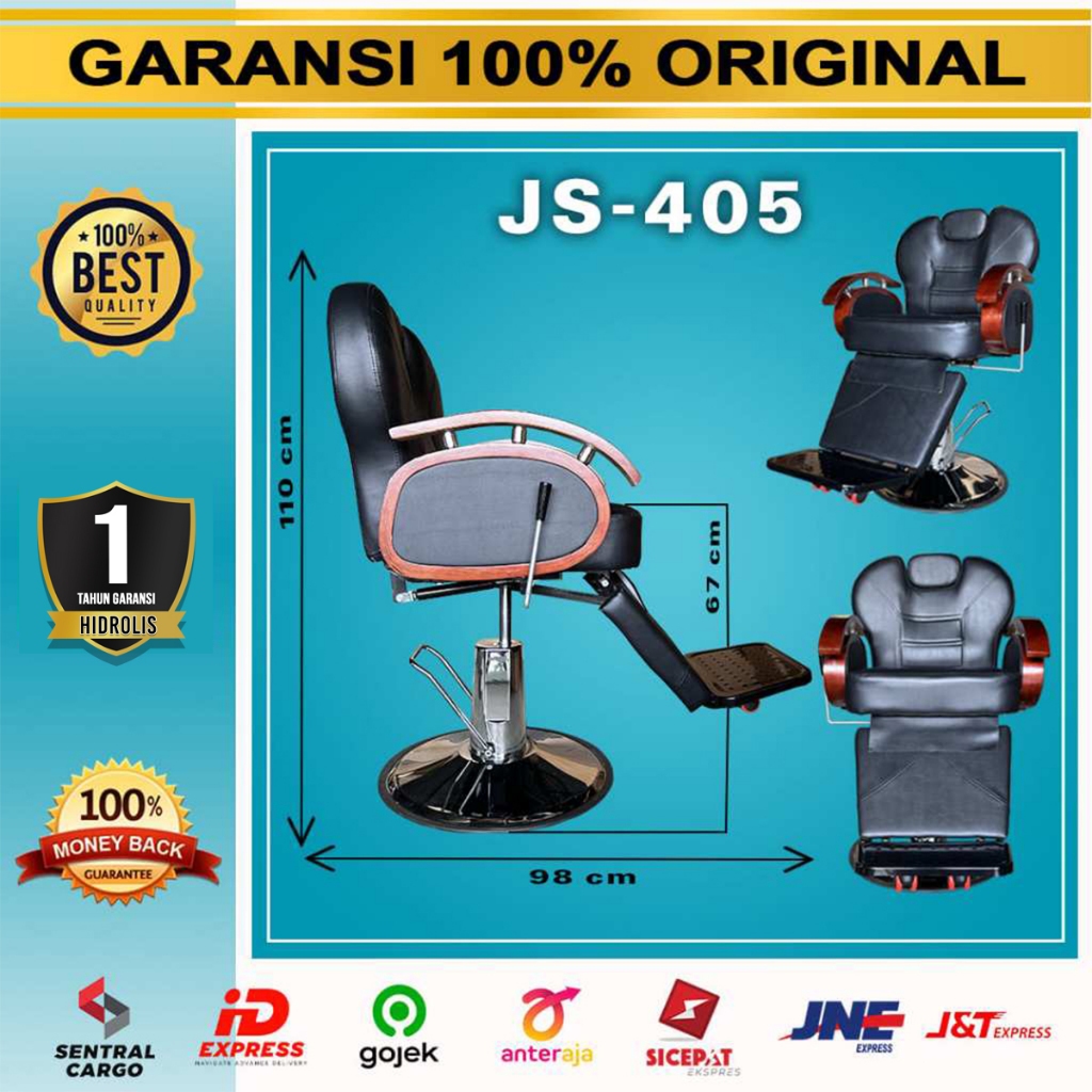 Jual Kursi Barber JS-405 Barbershop Chair Kursi Cukur Rambut Hidrolis Besar Furniture Pangkas ...