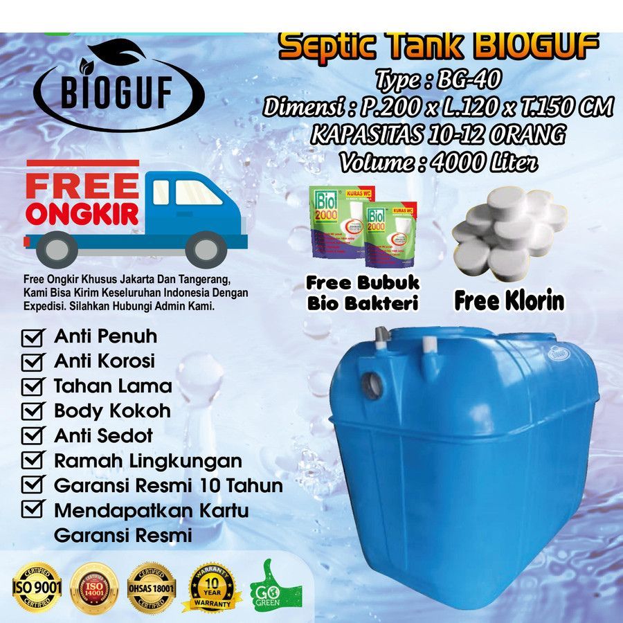 Jual Septic Tank Bio 4000 Liter , Septic Tank Ramah Lingkungan , Bio ...
