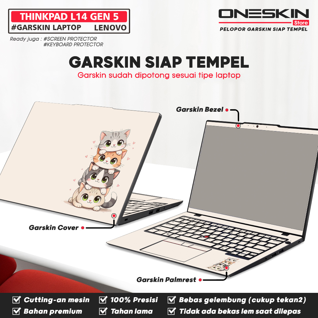 Jual Garskin Sticker Laptop Lenovo ThinkPad L14 Gen 5 G5 Gambar ...
