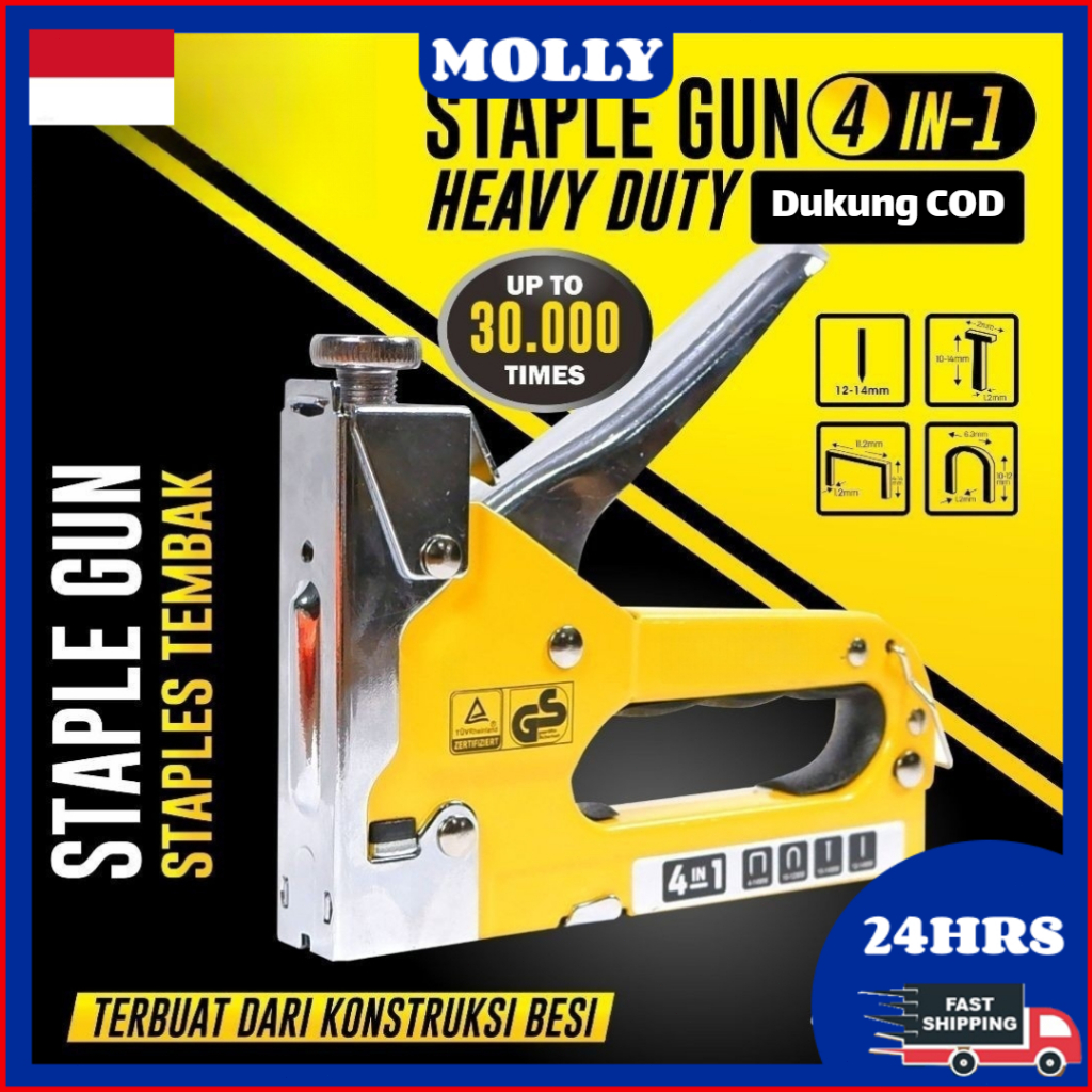 Jual Gratis 800 Paku 4 In 1 Pistol Kuku Pistol Stapler Konstruksi ...