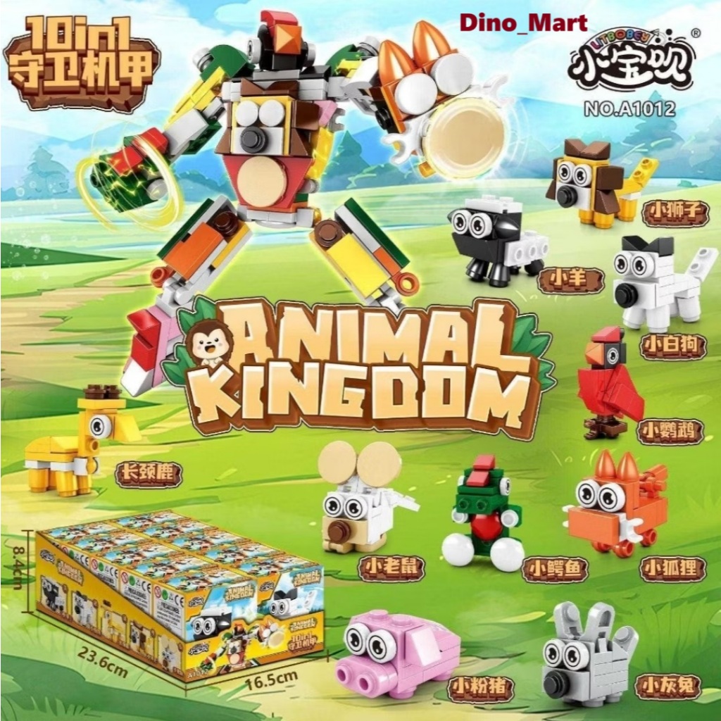Jual Brick Binatang Darat Animal Kingdom 10 in 1 A1012 - Mainan Anak ...