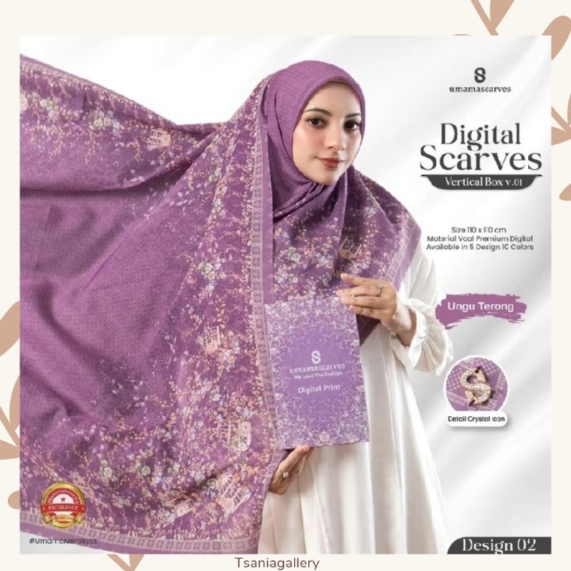 Jual Umama Scarves Logo S atau UM Vertical Box Ukuran 110x110 (Voal ...