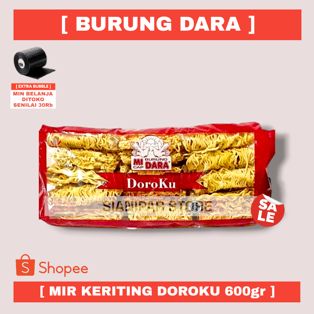 Jual BURUNG DARA MIE KERING KERITING DOROKU PCK 600g | Shopee Indonesia