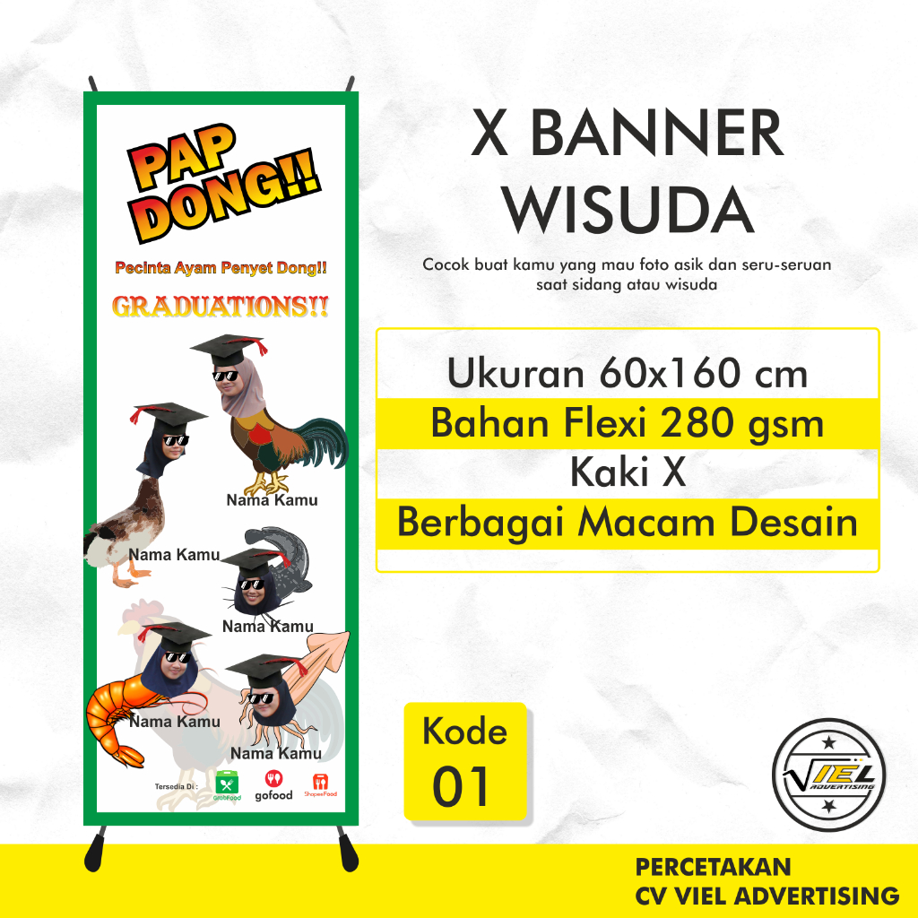 Jual Banner/Spanduk Wisuda Lucu dan keren + Kaki | Shopee Indonesia