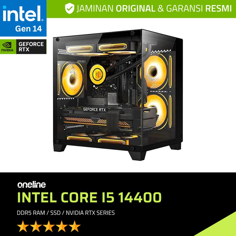 Jual PC RAKITAN Gaming Design | Intel Core i4 14400 | DDR5 | SSD NVMe ...