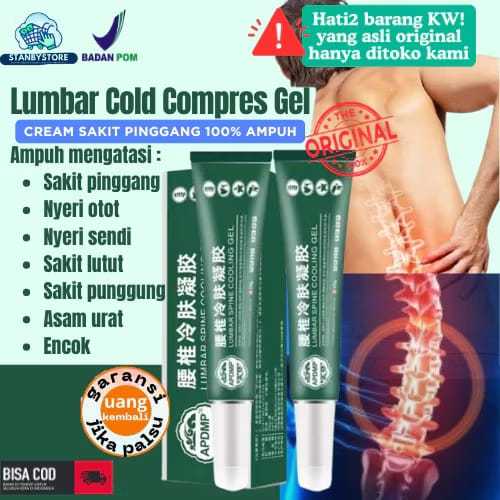 Jual APDMP Salep Lumbar 3 PCS Asli Cream Lumbar Cina Original Lumbar Cold Compress Gel Lumbar ...