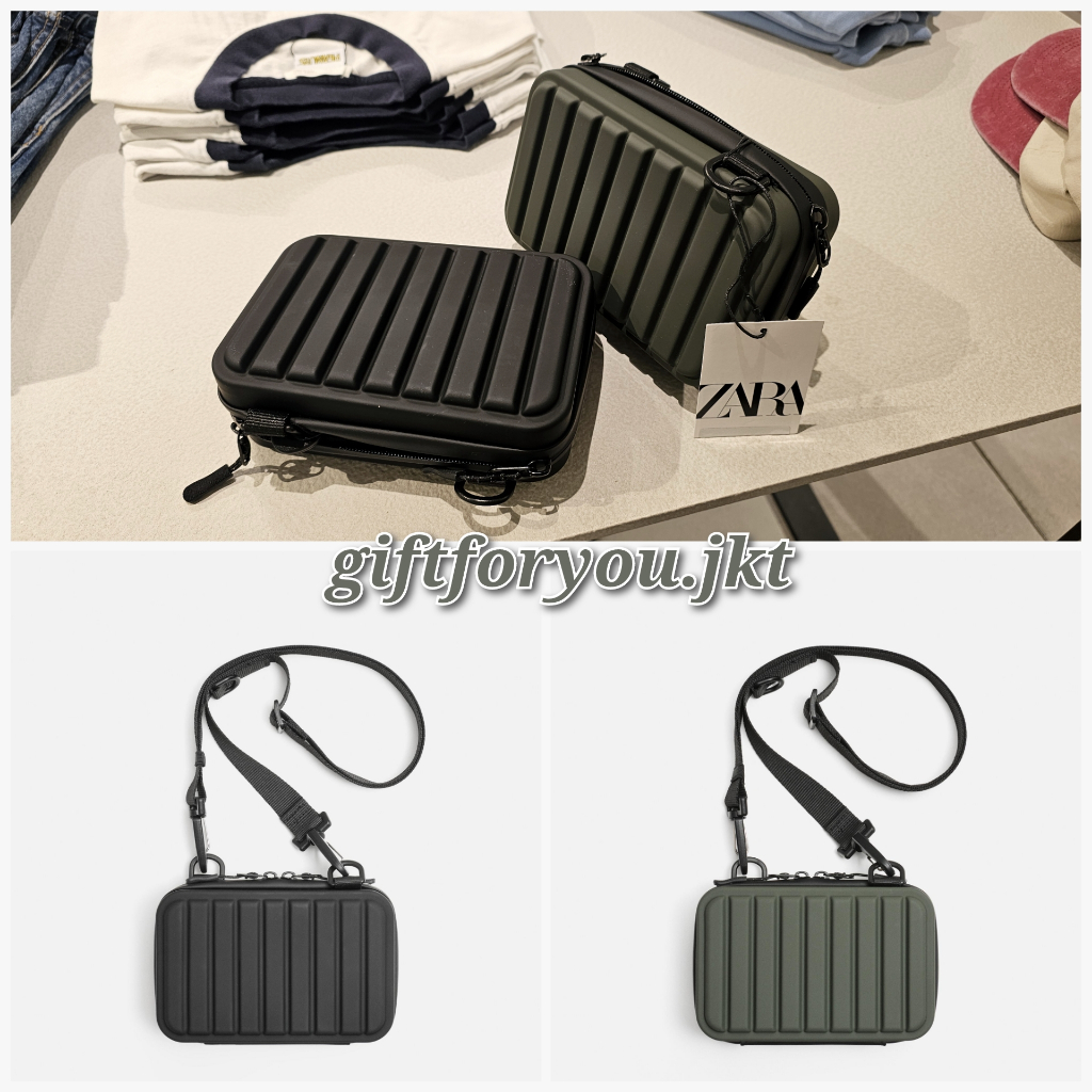 Jual Tas Pria Zara Man Rigid Crossbody Bag Rubberised Tas Mini ...