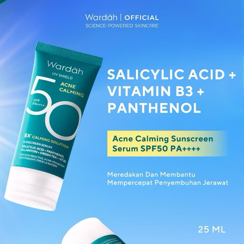 Jual WARDAH UV SHIELD ACNE CALMING SUNSCREEN SERUM SPF 50 PA++++ 20ml | Shopee Indonesia