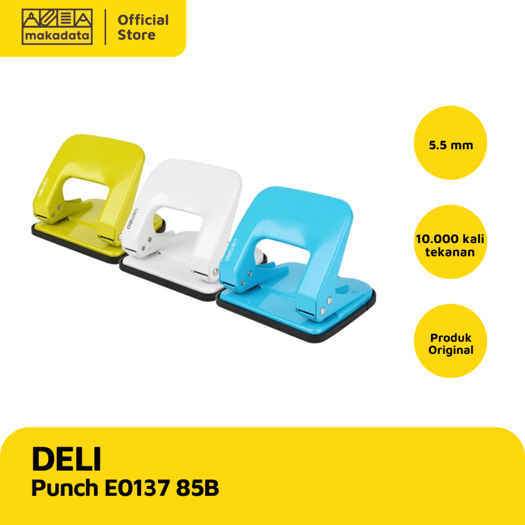 Jual DELI PUNCH PEMBOLONG KERTAS / PAPER PUNCH E0137 85B (1 PCS ...