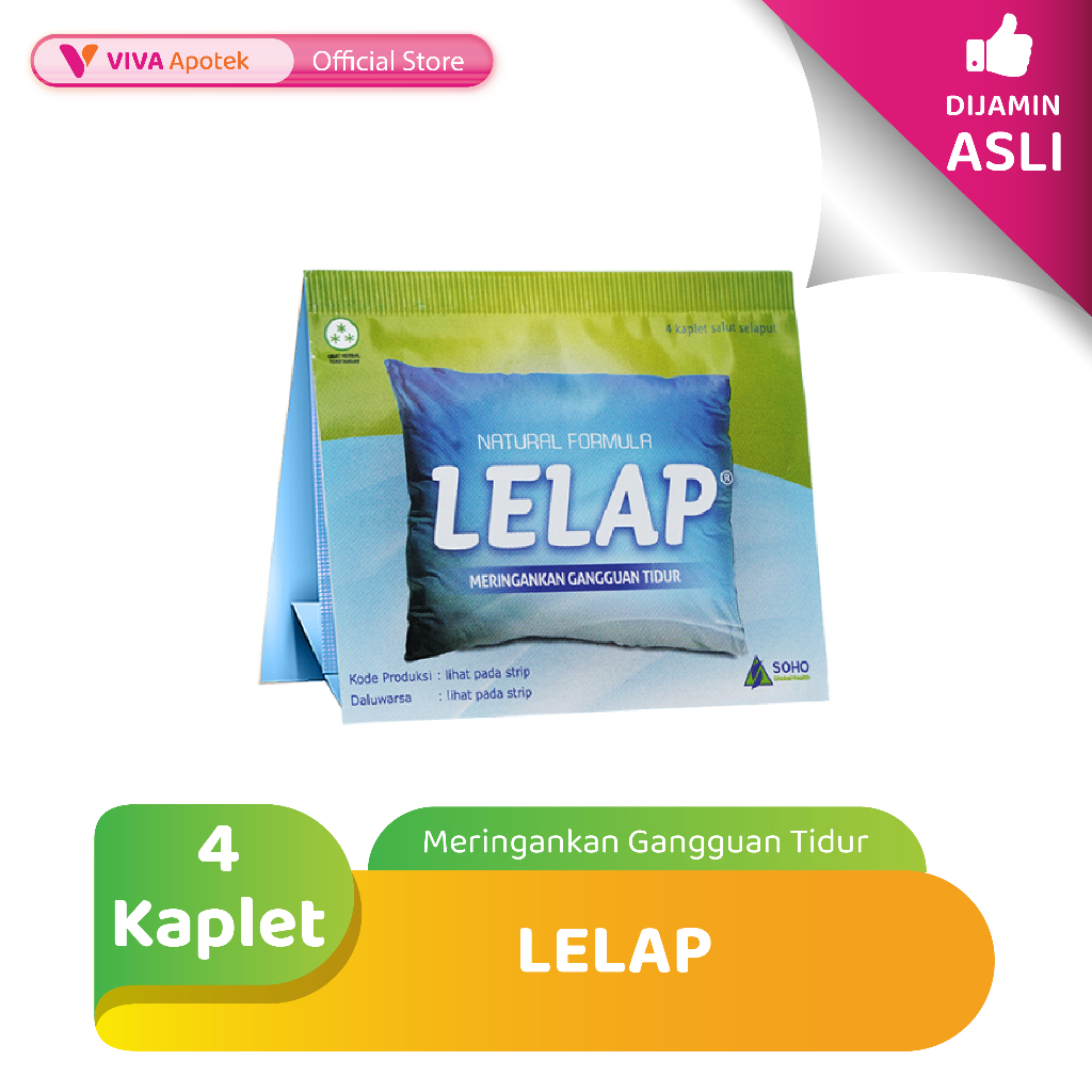 Jual Lelap untuk Meringankan Gangguan Tidur (4 Kaplet) | Shopee Indonesia