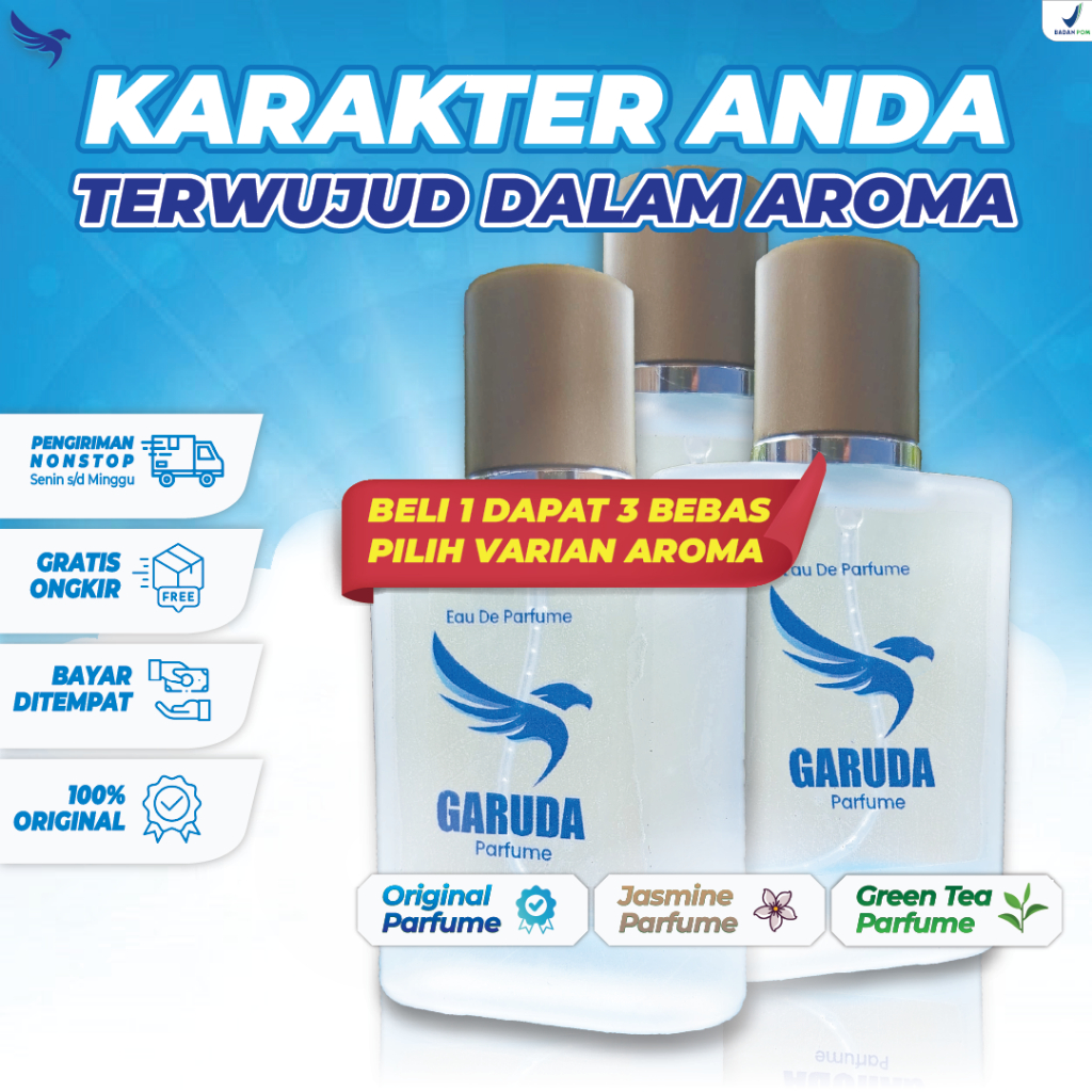 Jual (Beli 1 Dapat 3) Parfum Garuda Indonesia Parfum Pramugari Bpom ...