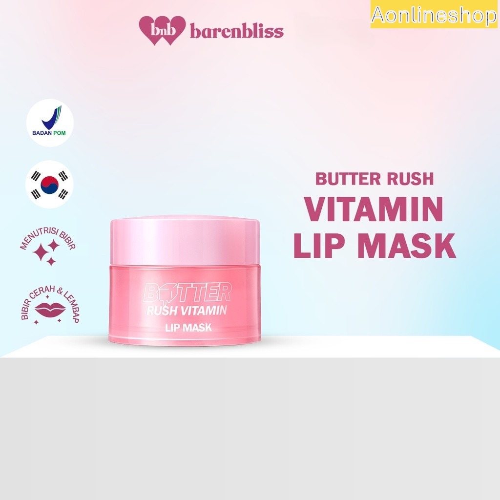 Jual AS BNB barenbliss Butter Rush Vitamin Lip mask Moisturizing Lip ...