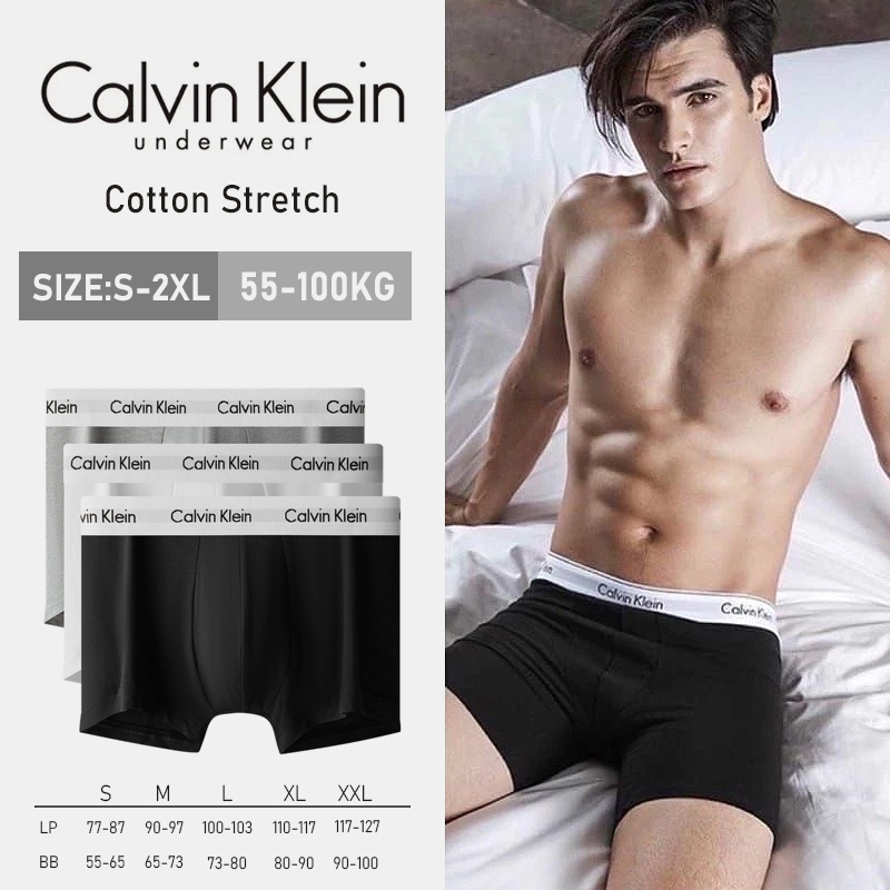 Jual 3 Pack Calvin Klein Cotton Stretch Underwear Low Boxer Pria Celana ...