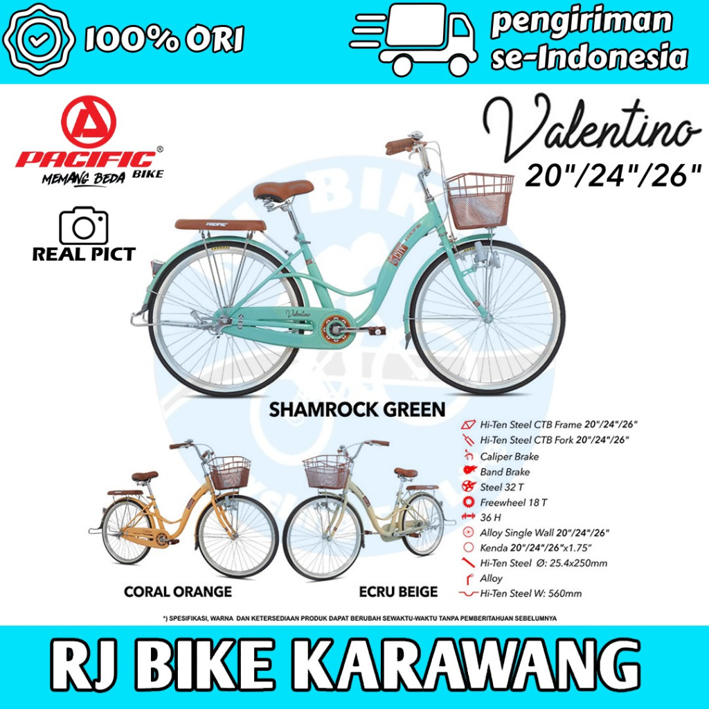 Jual SEPEDA MINI CITY BIKE 20" 24" DAN 26" PACIFIC MINI VALENTINO ...