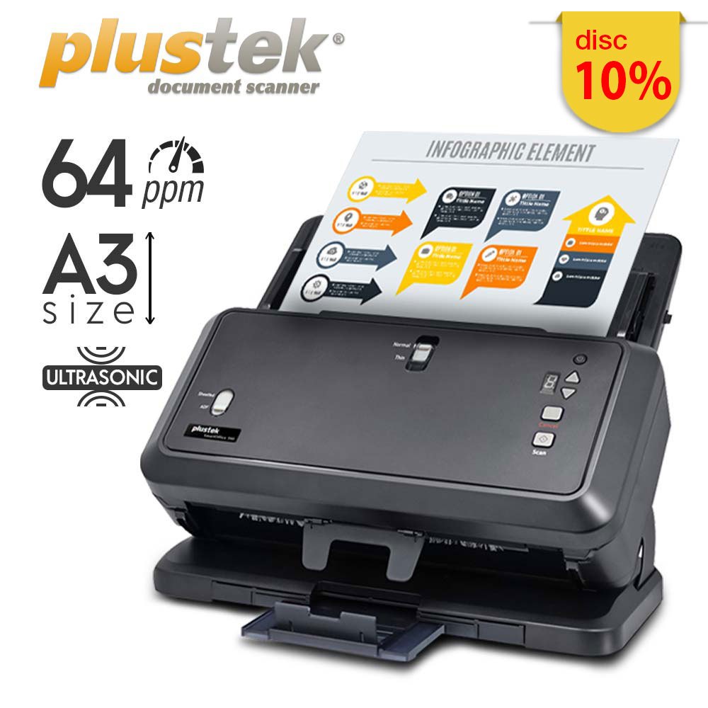 Jual Scanner ADF A3 Plustek SmartOffice S60 64ppm | Shopee Indonesia