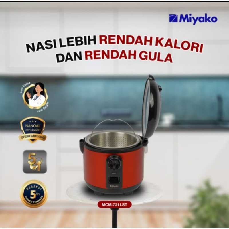 Jual Magicom Miyako Low sugar / Rendah Gula kalori mcm 721 LST 1.8 ...