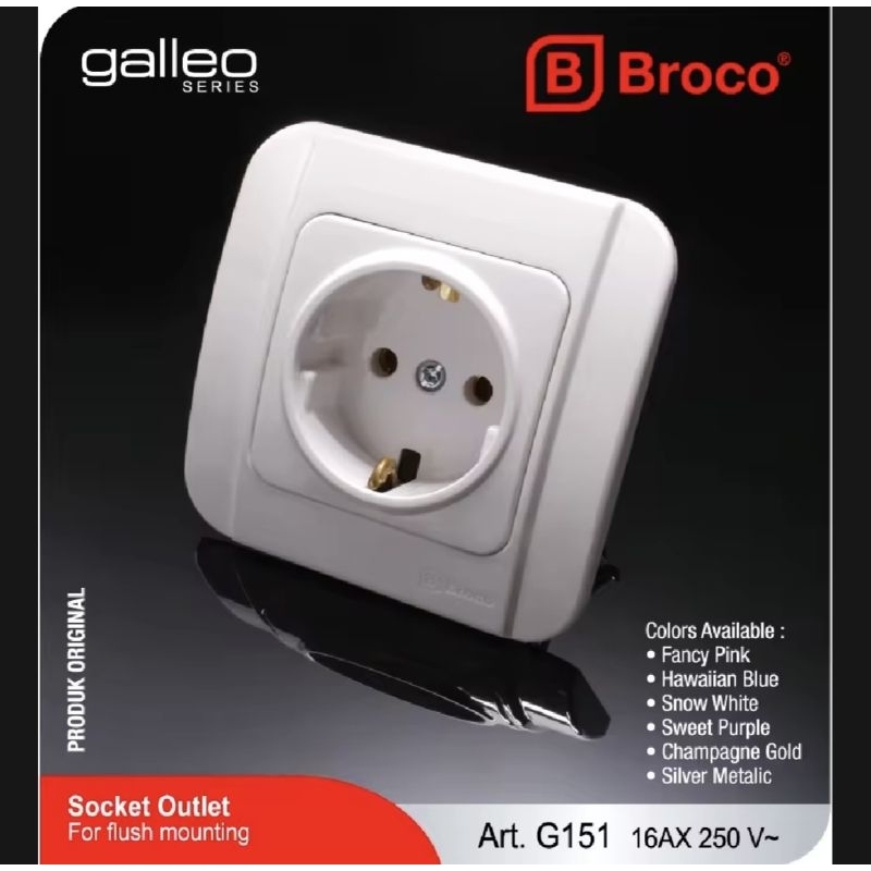 Jual STOP KONTAK INBOW Broco Galeo putih | Shopee Indonesia