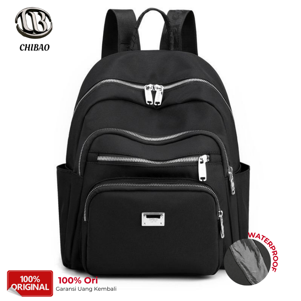 Jual Tas Ransel Chibao Original #Amélie 1722# Kanvas Backpack Sekolah ...