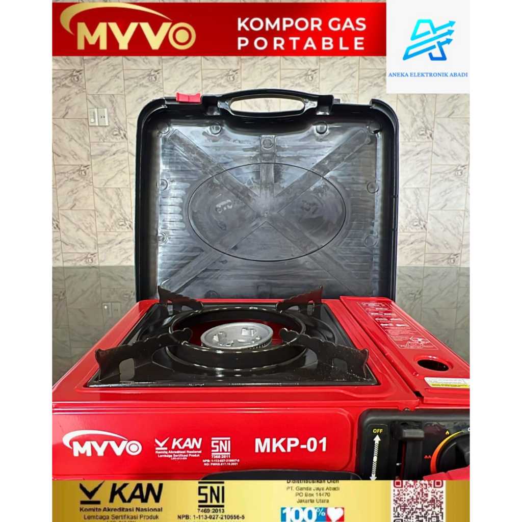 Jual Kompor Gas 1 tungku/2 tungku Myvo Kompor Gas Portable Dual ...