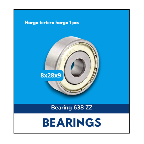 Jual Bearing 638 ZZ N*N Japan Bering Tutup Besi Dua Sisi Klaher Laher ...
