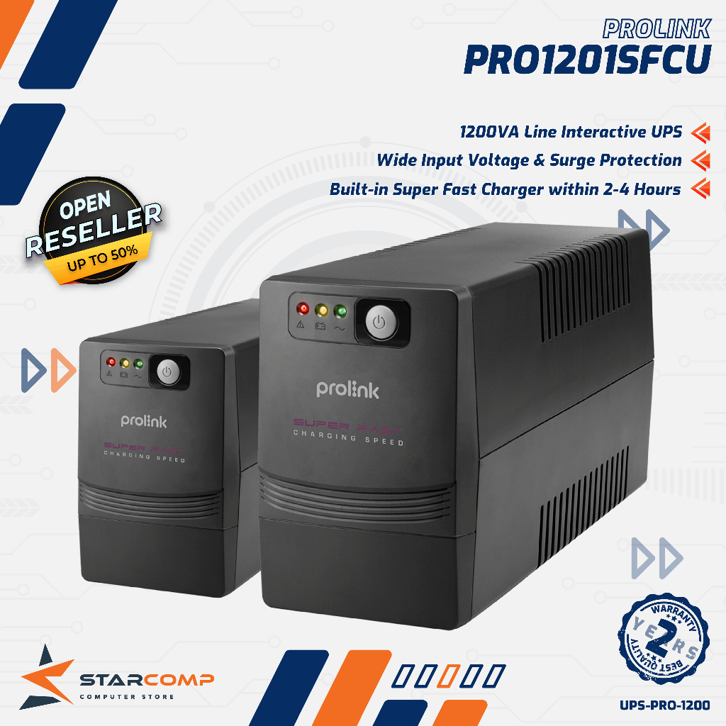 Jual UPS Prolink PRO1201SFCU / Prolink 1200VA 1200 VA + Stabilizer ...