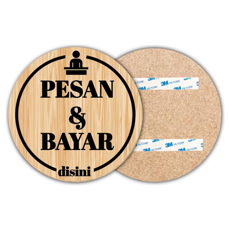 Jual Sign "Pesan & Bayar Disini" Papan Tanda, Papan Tulisan, Dekorasi ...