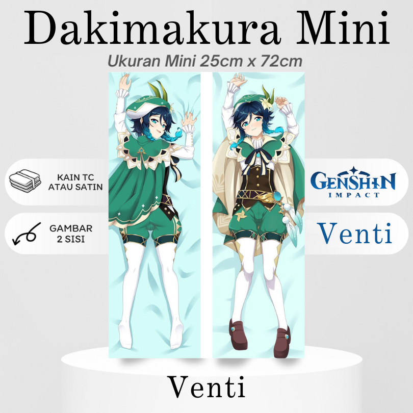 Jual DAKIMAKURA MINI Genshin Impact VENTI Bantal Anime Waifu Mini ...