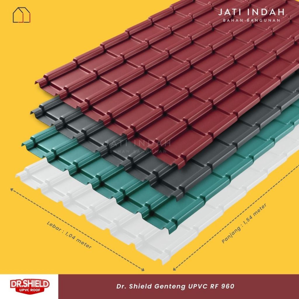 Jual Genteng UPVC Tile Dr. Shield RF 960 Single Wall - Genteng Sejuk Estetik | Shopee Indonesia
