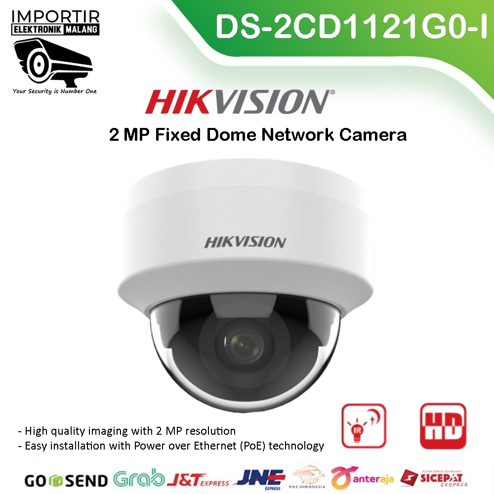 Jual HIKVISION DS-2CD1121G0-I Hikvision 2 MP Fixed Dome Network Camera | Shopee Indonesia