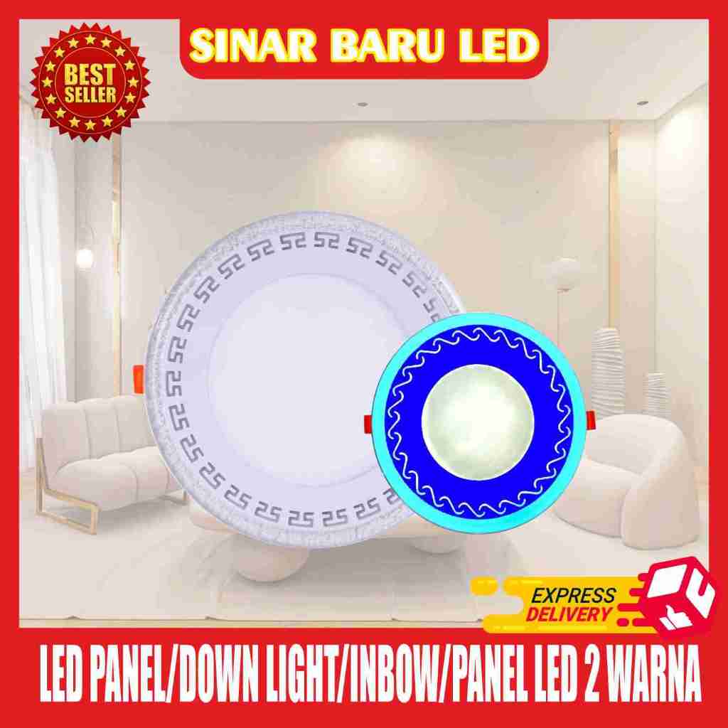 Jual Sinar Baru Led Lampu Downlight Led Motif/2 Warna Biru+Putih/Kuning ...