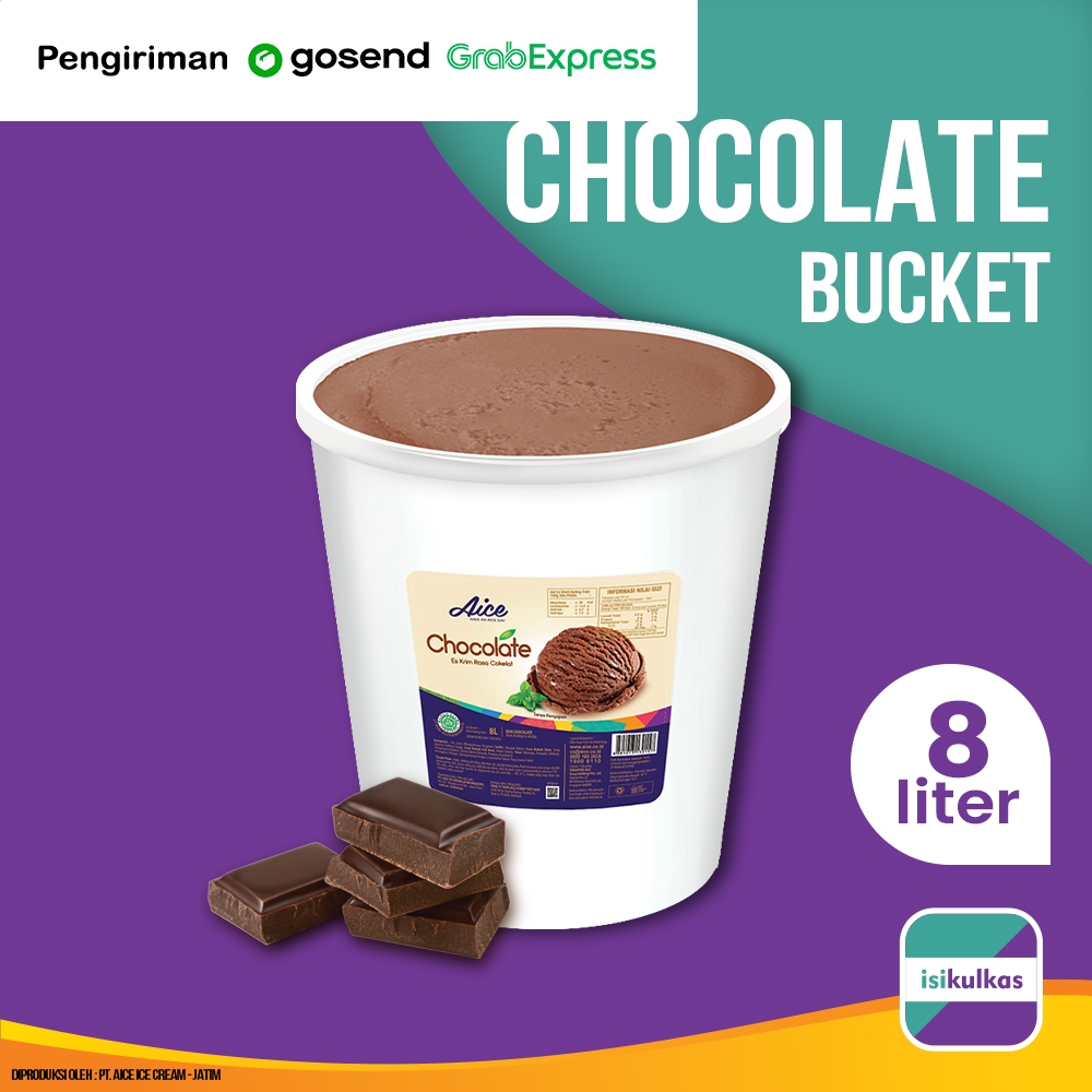 Jual Ice Cream AICE 8 Liter Rasa Chocolate / Es Krim Ember 8 Liter ...
